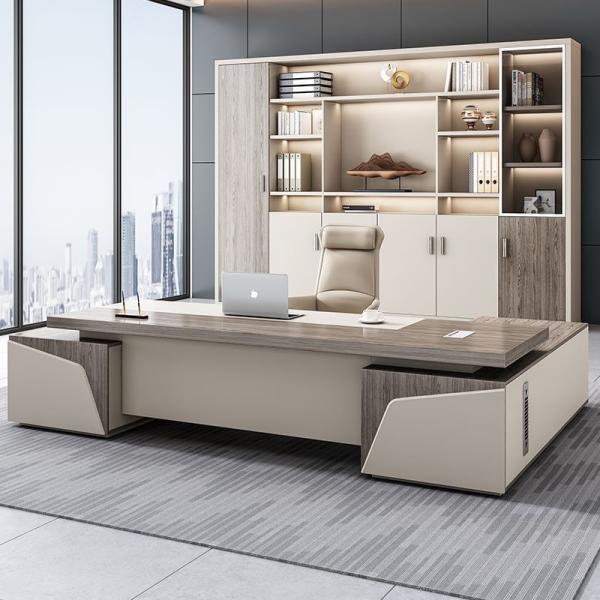 Quality Simple Modern Atmospheric President Boss Executive Manager Office Desk And Chair Combination for sale