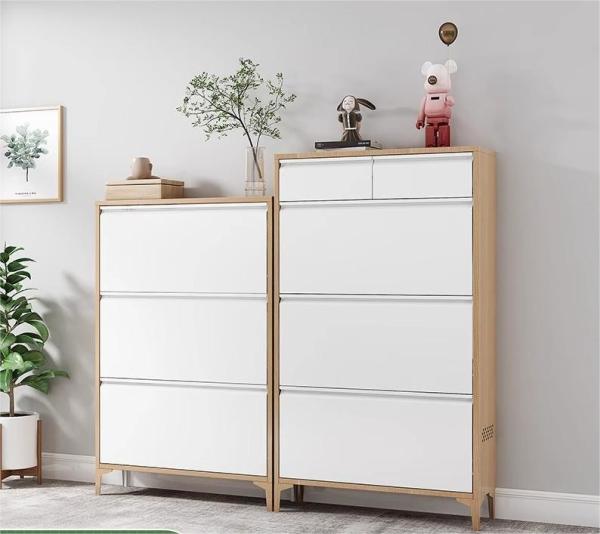 Quality Simple Multi-Layer Large-Capacity Steel Tip-Type Shoe Storage Cabinet For Home Entrance, Exterior Door, Elevator Aisle for sale