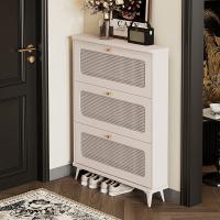 Quality Popular Simple Ultra-Thin Tipping Bucket Rattan Shoe Storage Cabinet For Home for sale