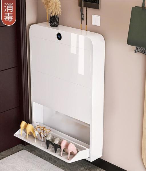 Quality 2024 New Disinfection Smart Sterilization Ultra-Thin 15cm wide Steel Shoe Storage Cabinet For Home Entrance, Aisle for sale