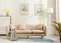 Quality Home 3 Seat Living Room Fabric Sofas Comfortable In Light Skin Colour for sale