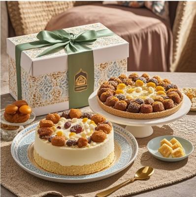 China Luxury Customized Logo Baking Dessert Cake Packaging Paper Packaging Box Customized Cake Gift Box for sale