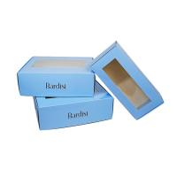 China High Quality Custom Printed logo Baking Cupcake Gift Box with Transparent Window for sale