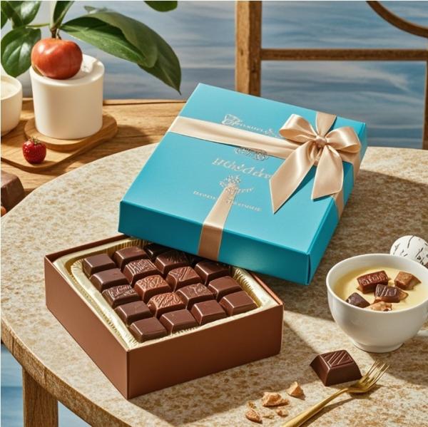 Quality OEM ODM High-end Custom logo Chocolate Truffle Packaging Gift Box Chocolate Paper Box for sale