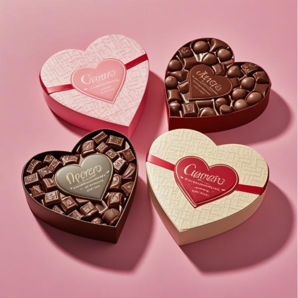 Quality Valentine's Day Wholesale Customized Logo Chocolate Truffle Paper Packaging Gift Box Chocolate Box with Ribbon for sale