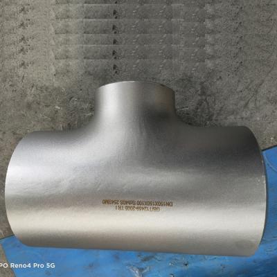 China Padrão de aço inoxidável frente e verso sem emenda do T MSS SP-43 dos encaixes de tubulação S32750 1/2 à venda