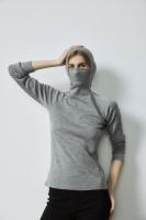 Quality Custom Wool Base Layer 100% Pure Hooded Balaclava Wool Long Sleeve Top for sale