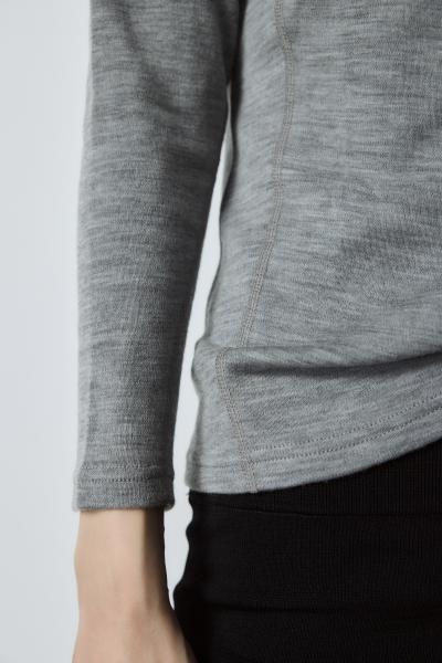 Quality Custom Wool Base Layer 100% Pure Hooded Balaclava Wool Long Sleeve Top for sale