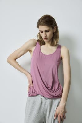 China Front Twisted Layering Vest Versatile Modal Vest Top Lattering Twist 21cm 22cm for sale