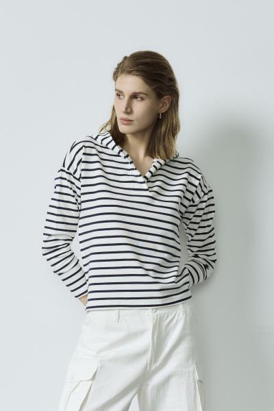 Quality Cotton Spandex Loop Sweatshirt Sportswear Soft  Functional  Striped Zip Up Hoodie for sale