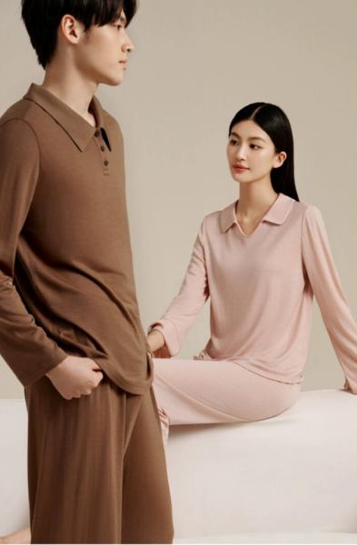 Quality Couple Pajama Set, Wool & Mulberry Silk for sale