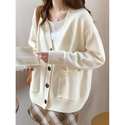 China 100% Cotton Knit Cardigan - Women's Soft Solid Casual Open-Front Sweater for sale