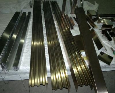 China stainless steel metal wall panels trimmings U channel shape with black or gold color for wall decoration for sale