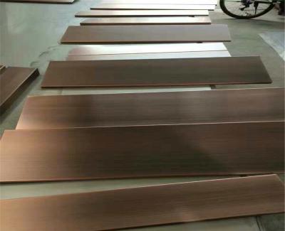 China Brushed Finish Bronze Stainless Steel Wall Trim Wall Panel Trim 201 304 316 for sale