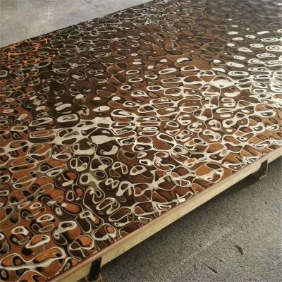 Reflecting irregular wavy metallic panels hammered stainless steel sheet mirror finish