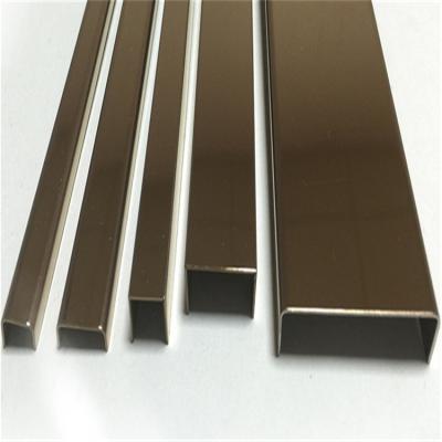 China Rose Gold Black Silver U Shape Profile Small Size Tile Trim Stainless Steel 3~30 Mm Width 304 Grade Stainless Steel Trim for sale