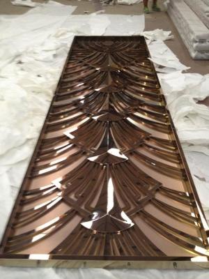China Gold Stainless Steel Screen Panels Stair  For Railing/Balustrade/Balcony for sale