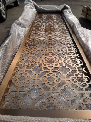 China Gold Stainless Steel Room Divider For Hotels/Villa/Lobby Interior Decoration for sale