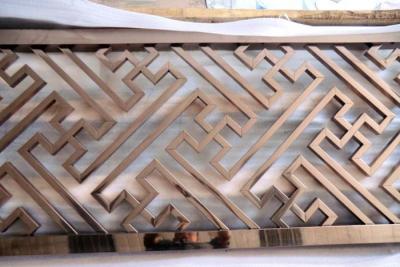 Mirror Rose Gold Stainless Steel Perforated  Panels For Office/Room/Interior Decoration