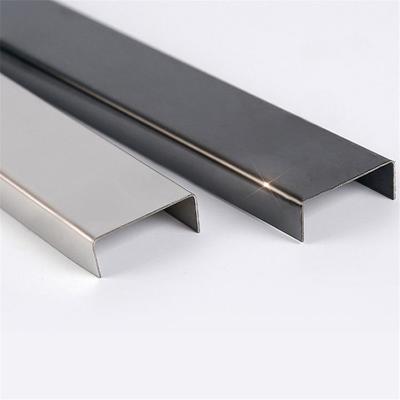 China mirror or hairline stainless steel round or square edge tile trim for sale
