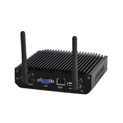 China Newest Windless Fan MiniPc Dual Core N2808 Portable Office Industry Desktop Win Linux Os Edge Computing Mini PC Box Computer for sale
