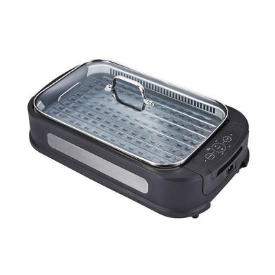 中国 HomeSmokeless Electric Skillet with Removable Temperature Probe Indicator Light 150-250℃ Temperature Range 販売のため