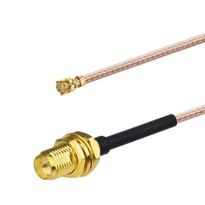 Cina IPX MHF U.FL RF Coaxial Cable WIFI Extension RG178 con SMA-J Female e V.S.W.R≤1.5 in vendita
