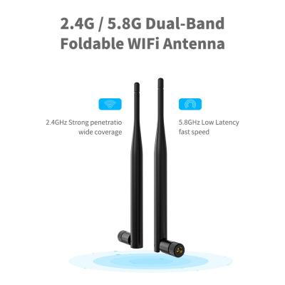 Cina 2.4GHZ/5.8GHZ Antenna Omni a polarizzazione verticale per adattatori Wi-Fi USB/Dongle/Router in vendita