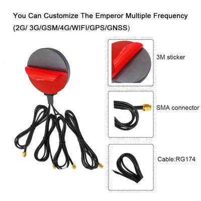 Cina 5 in 1 Mini interno passivo esterno marinato RTK GNSS LTE GSM WiFi 4G MIMO Car GPS Combo Antenna in vendita