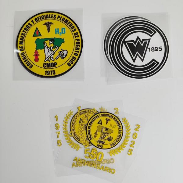 Quality Circle Custom Heat Transfer Logo Multiple Colors Screen Printing Heat Transfers for sale