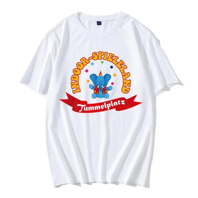 Example of front chest logo placement on T-shirt