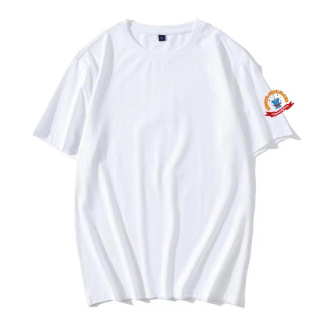 Example of sleeve logo placement on T-shirt