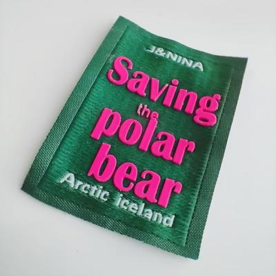 China Custom Iron On Heat Transfer Patches Multiple Colors Woven Patches For Hats Clothing for sale