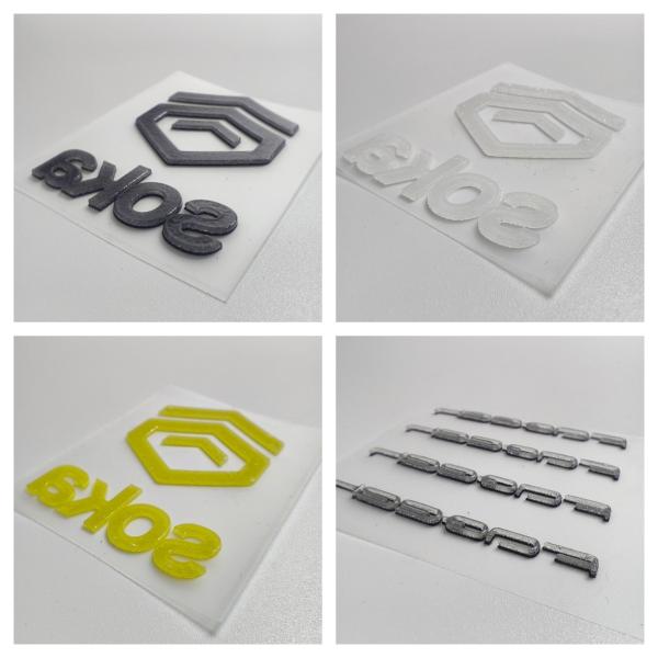 Quality Personalized 3D Silicone Logo Flash Fashion Heat Transfer Prints Waterproof for sale