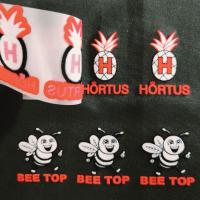 China Custom Flock Heat Transfer Logos - 4 Color Maximum, 1mm Minimum Line Thickness for Apparel Branding for sale