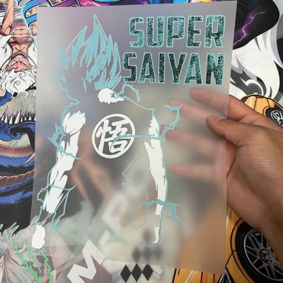 China Custom SUPER SAIYAN Design DTF Heat Transfer Stickers Ready To Press Wholesale Bulk Heat Press Printing For Apparel Fast Shipping for sale