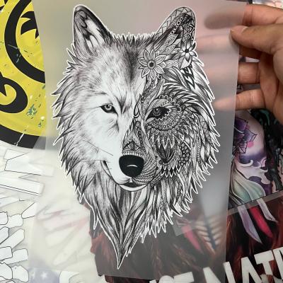 China Machine Washable High Stretch Customizable Designs DTF Transfers Heat Transfer Stickers for Apparel Branding for sale