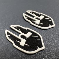 China Custom 3d Silicone Heat Transfer Logo Irregular Shape Patch For Heat Transfer for sale