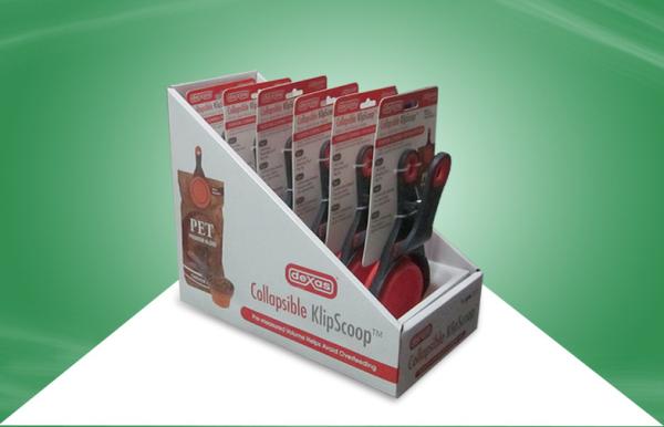 6 Slot Cardboard Counter Display Trays , Corrugated Cardboard Trays For Pet Scoop