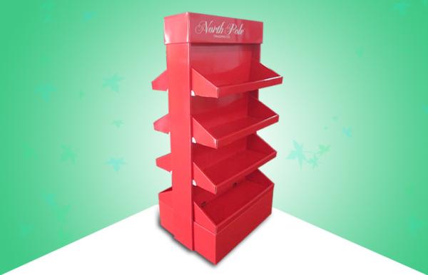 Quality Four Shelve POP Cardboard Display , recycled cardboard retail displays for sale
