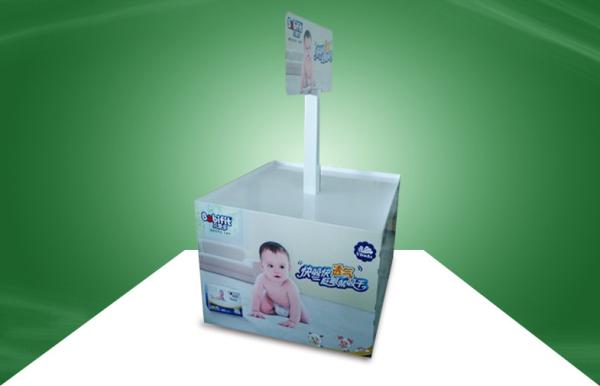 Quality Big Cardboard Advertising Pallet Display Rack for Napkin Baby Products Promotion for sale