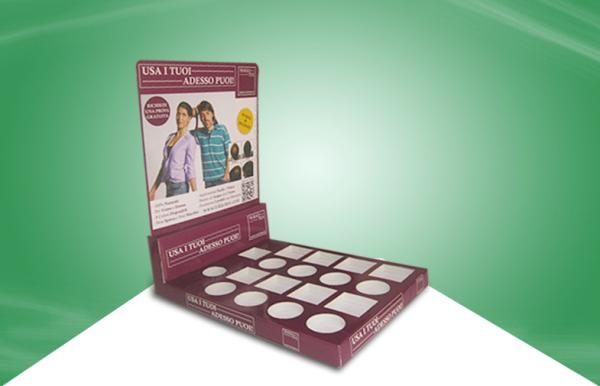Quality Recyclable POP Cardboard Retail Counter Displays Racks UV Coating for sale