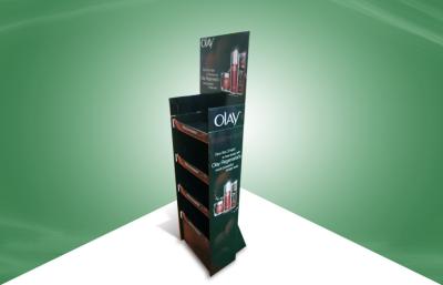 China Eco-friendly Comatics Cardboard Floor Display Stands With Easy Assembly for sale