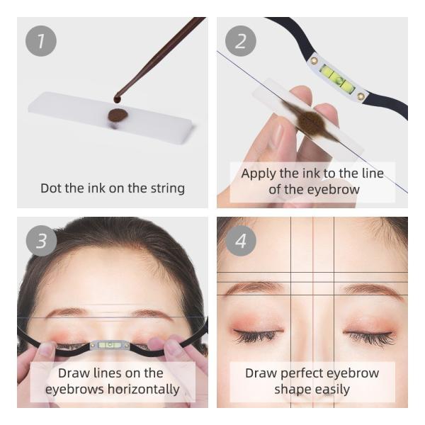 Quality Auxiliary Horizontal Ruler for Thrush Labeling Metal Plastic Bow Eyebrow for sale