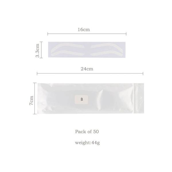 Quality Disposable Plastic Auxiliary Paste Template for Eyebrow Airbrush Tattoo for sale