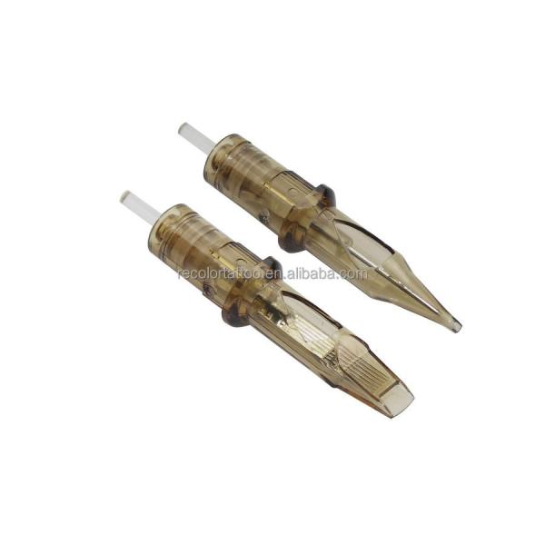 Quality Transparent Gold Diamond Tattoo Needle Cartridge Disposable Super Sharp and Precise Membrane-Sealed Supplies Permanent Feature for sale