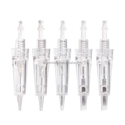 China Popular Easy Click Tattoo Cartridge Needle Plastic Permanent Makeup Cartridge for Eyebrow Tattoo Machine for sale