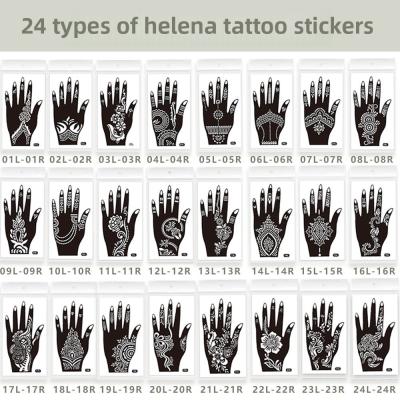 China Private Label Hand-Painted Temporary Henna Tattoo Stickers Water Transfer Design for sale