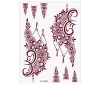 Quality Cross Border Waterproof Printed Temporary Tattoo Suit Brown Lace White Paper for for sale