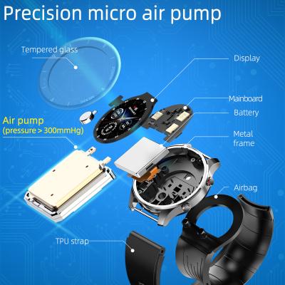 China Medical Sphygmomanometer P50 Smartwatch Air Pump Airbag True Blood Pressure Oxygen Temperature Heart Rate Monitor Smart Watch for sale